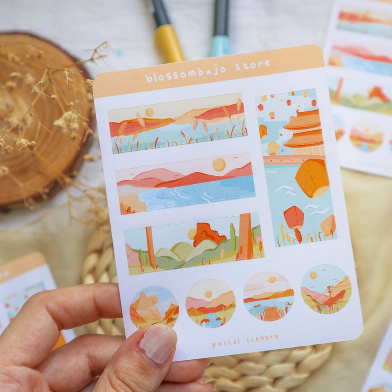 Stickersheet Pastels Bullet Journal Stickers Planner - Etsy