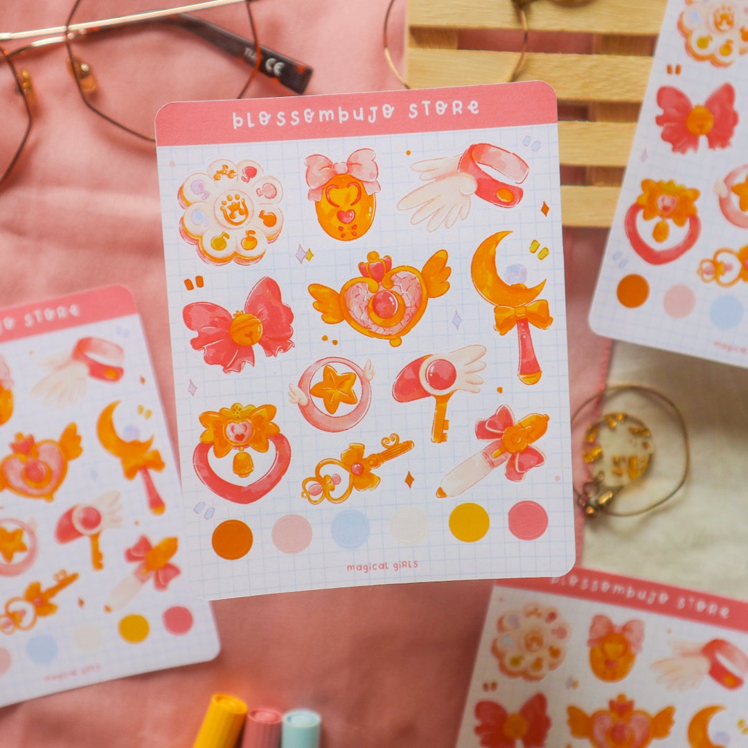 Magical Girls Sticker Sheet: Anime Planner Stickers - Etsy