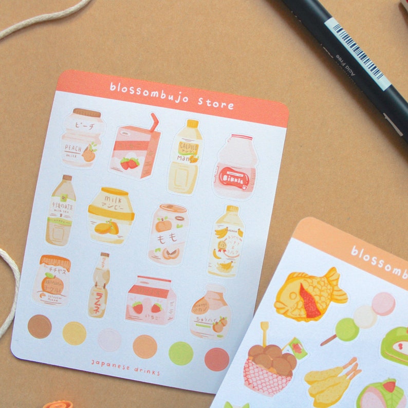 Stickers Bundle Japan Bullet Journal Stickers Planner | Etsy