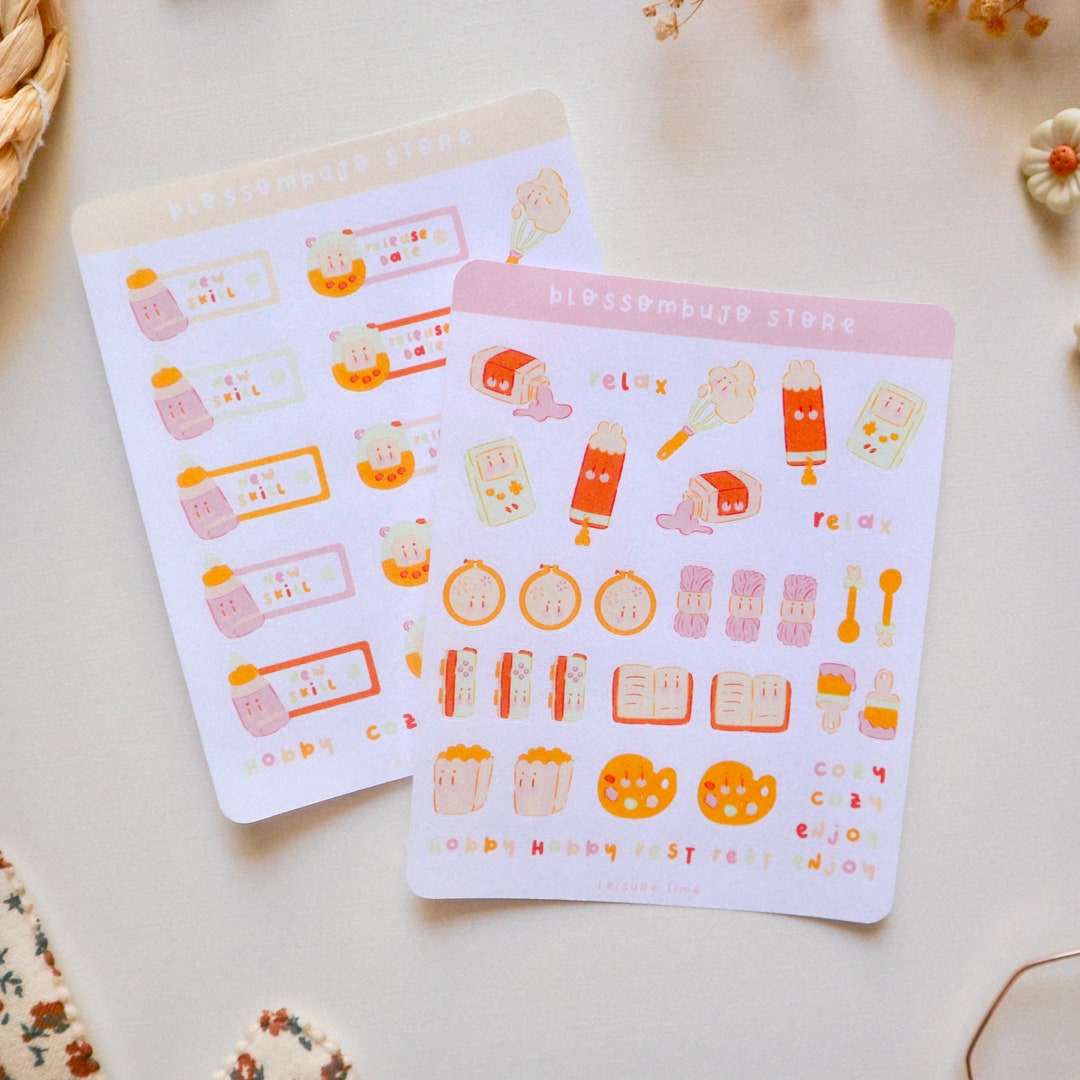 Stickersheet Leisure Time Bullet Journal Stickers, Planner Stickers ...