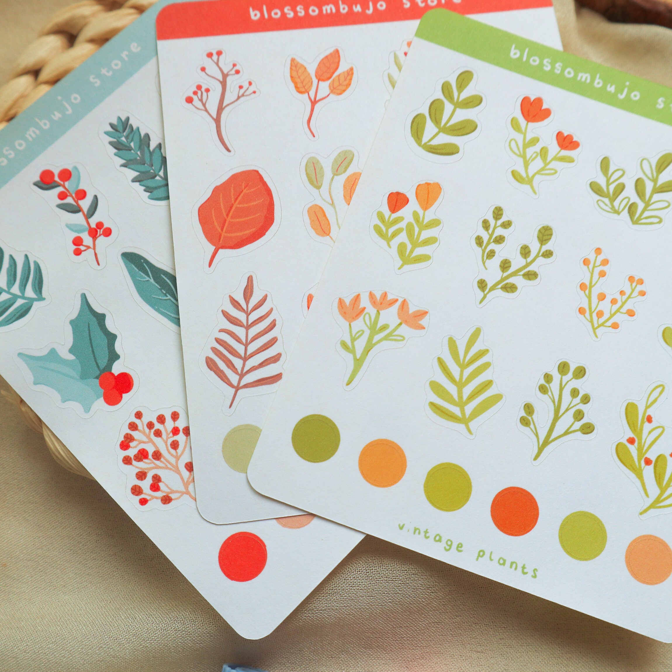Stickers Bundle Leaves Bullet Journal Stickers Planner - Etsy