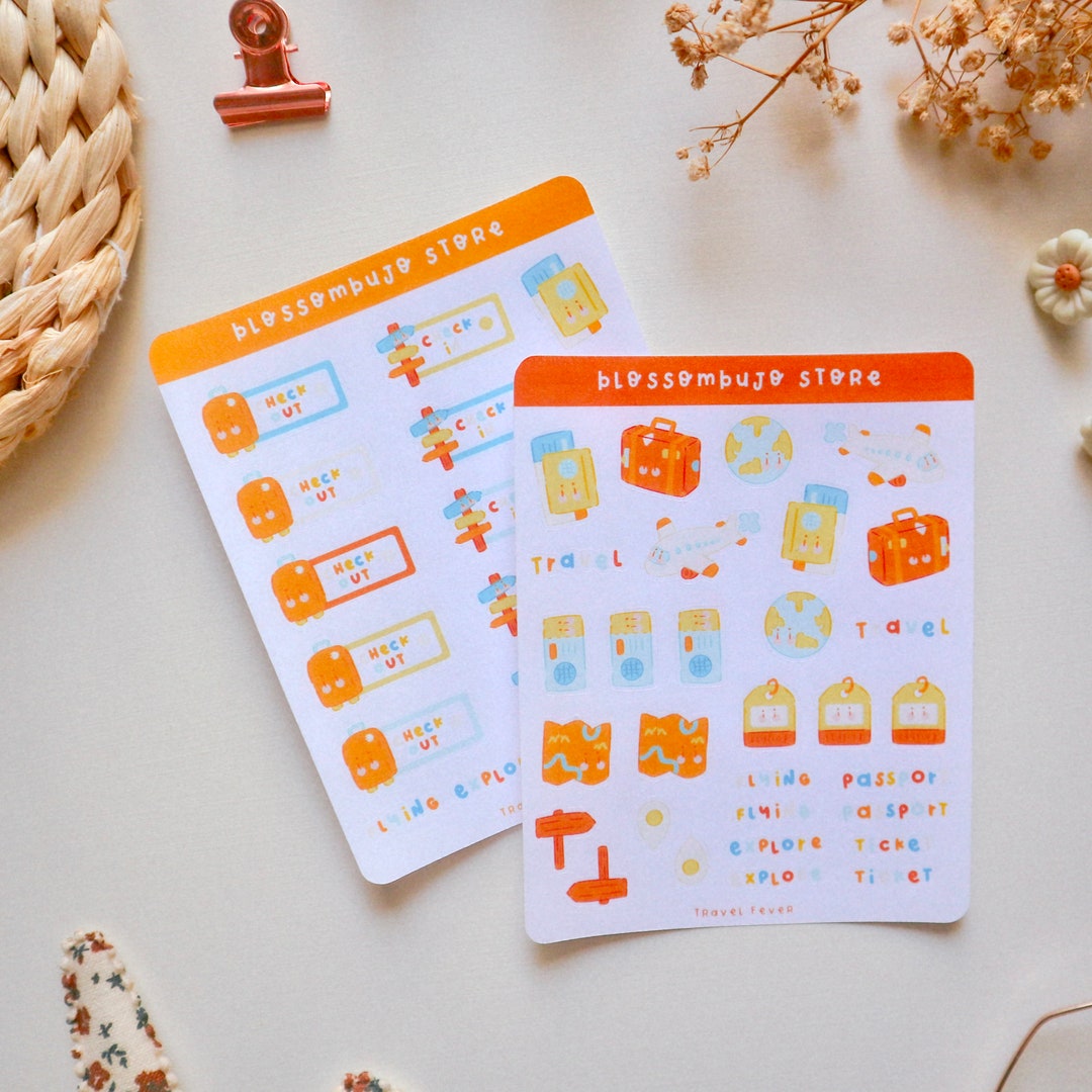 Stickersheet - Travel Fever | Bullet Journal Stickers, Planner Stickers ...