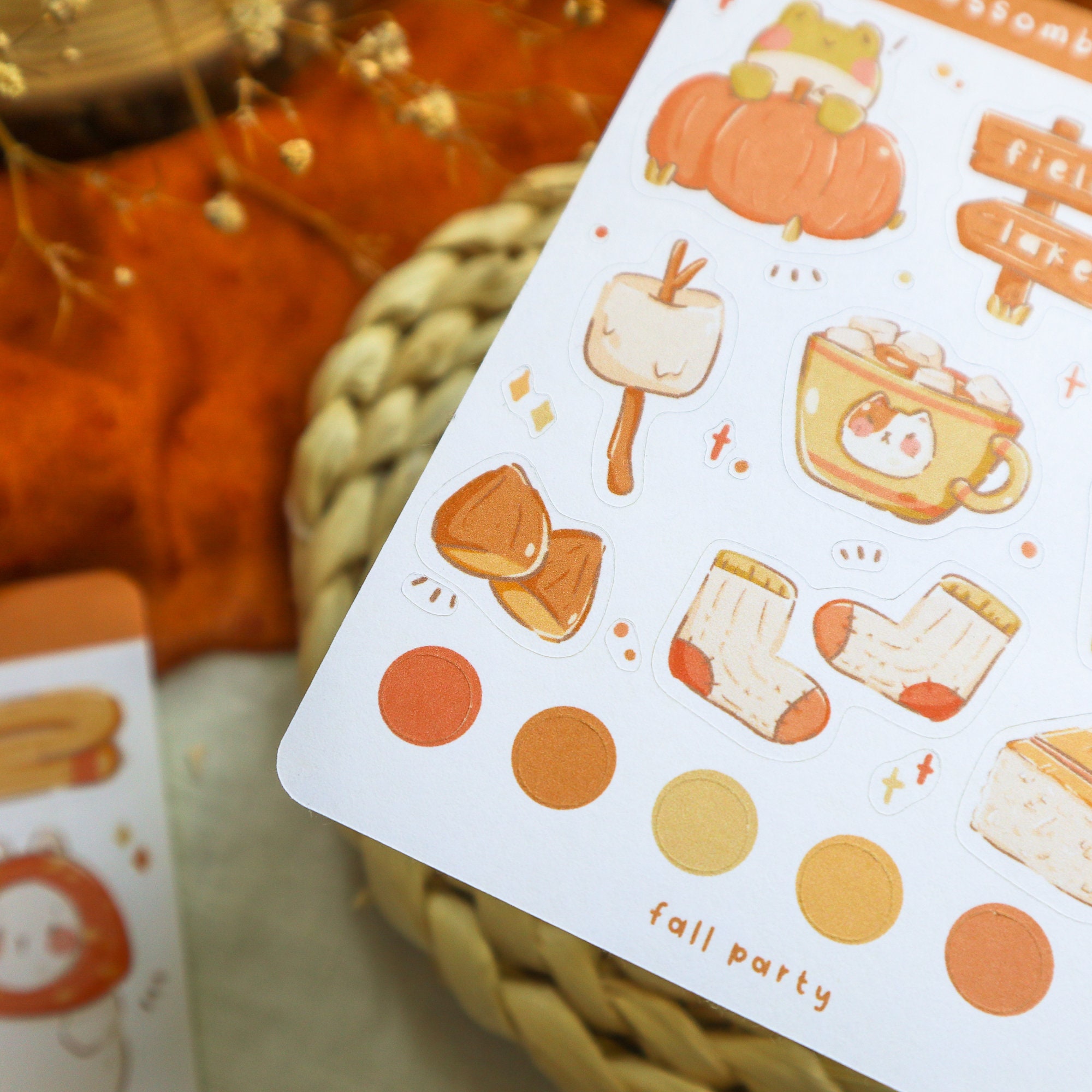 Stickersheet Fall Party Bullet Journal Stickers Planner | Etsy