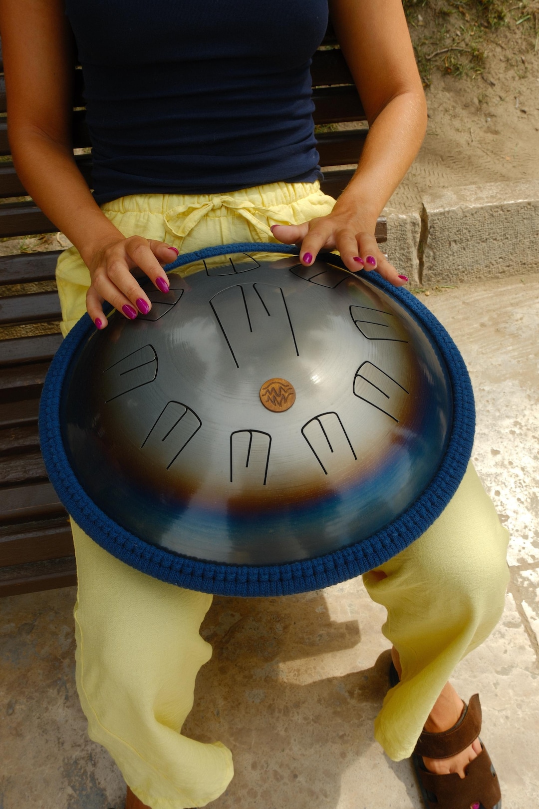Rainbow Steel Tongue Drum 16" - 10 Note Handpan With Bag & Mallets - Etsy