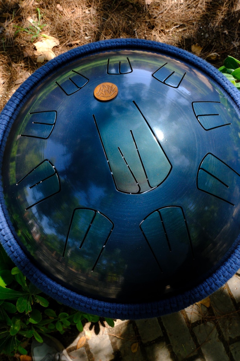 Handmade Steel Tongue Drum 10 Note - 16"/40cm Ocean Steel Design - Etsy