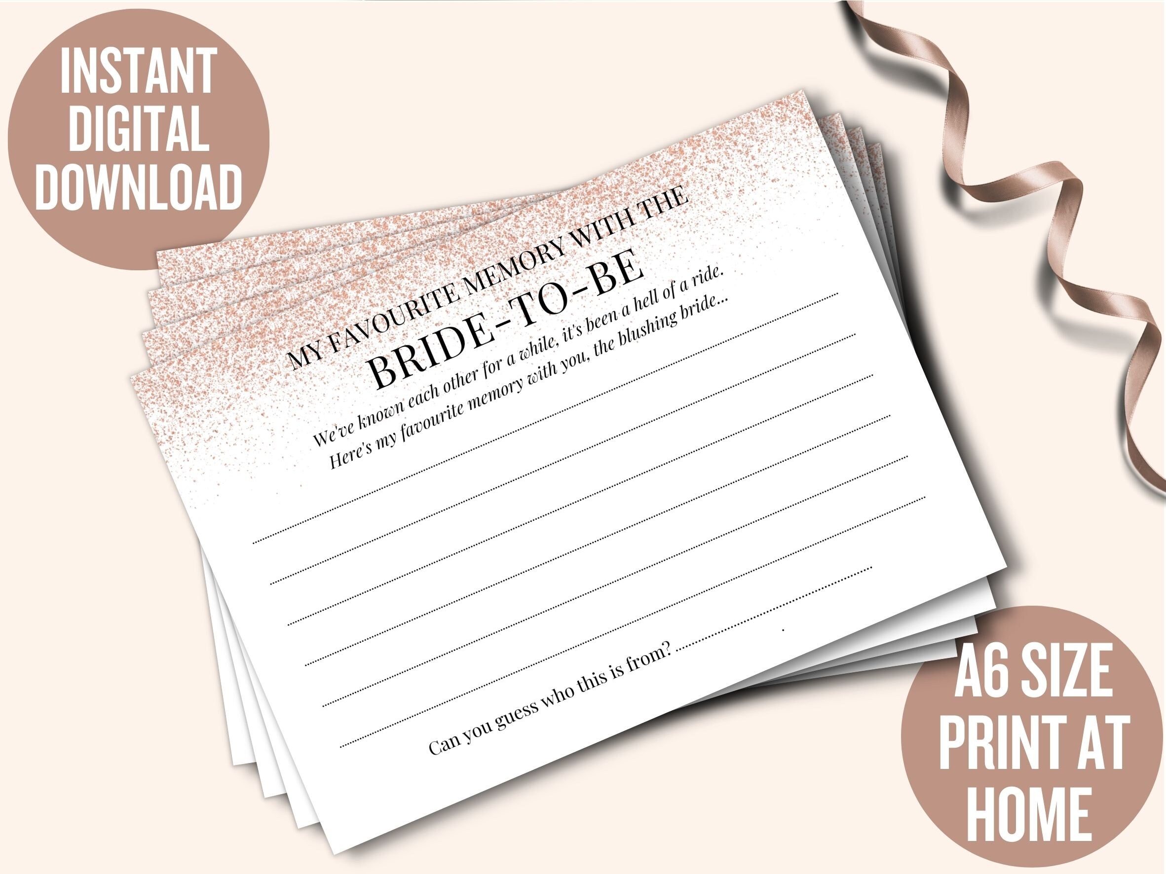 Rose Gold Hen Night Games Bundle, 10 Bridal Shower Games, Bride to Be ...
