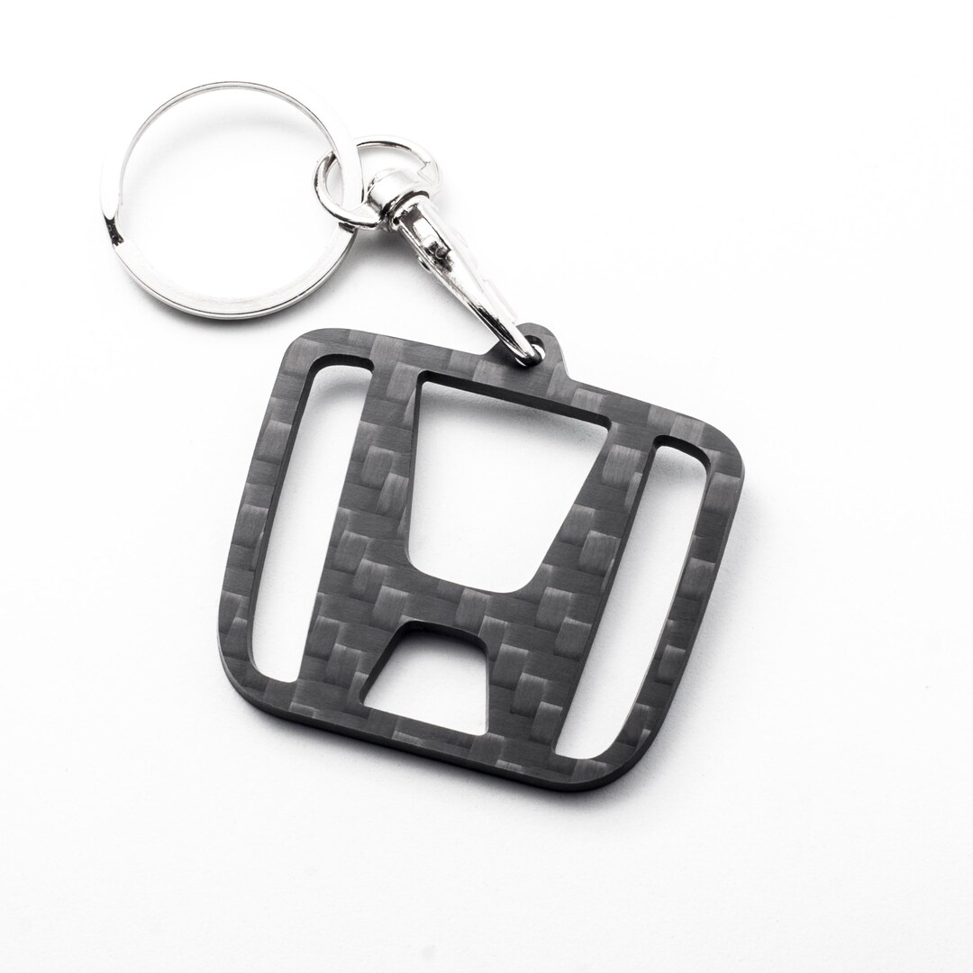 100% CARBON FIBER HONDA Keychain Keyring Civic Accord Insight - Etsy