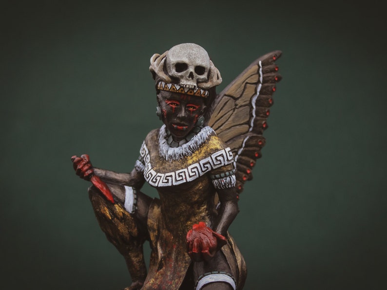 Itzpapalotl Statue: Obsidian Butterfly - Aztec Goddess Figure - Etsy