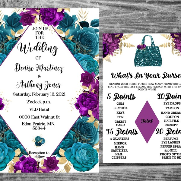 Purse Invitations - Etsy
