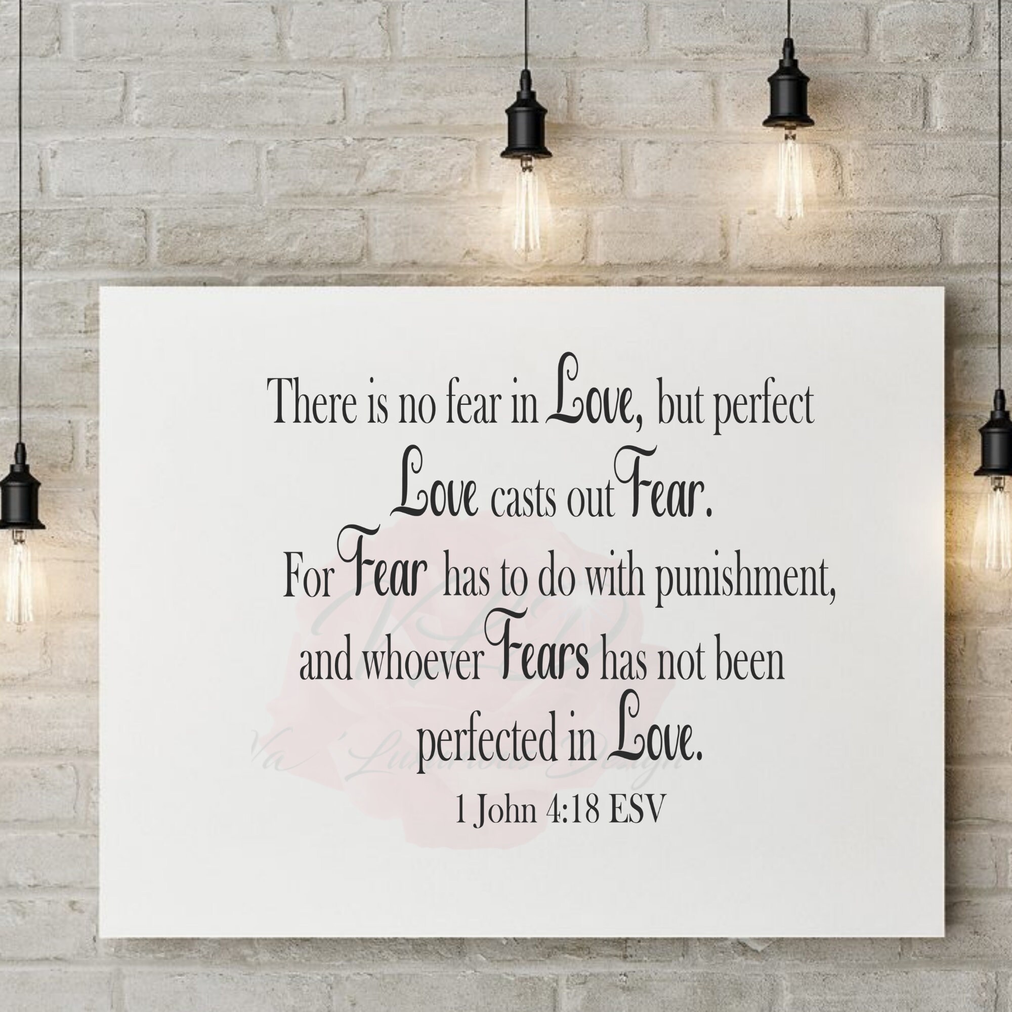 1 John 4 18 ESV Clipart SVG PNG There Is No Fear In Love But Etsy