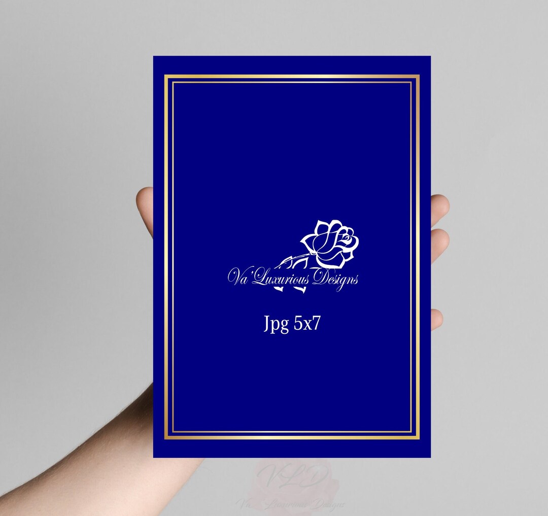 Royal Blue Template Wedding Sweet Sixteen Birthday Event DIY Blank ...