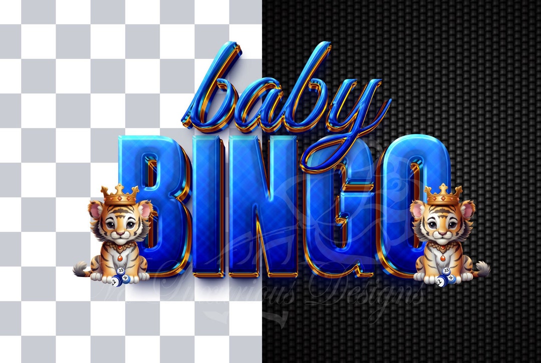 Baby Bingo Tiger Clipart Word - Etsy
