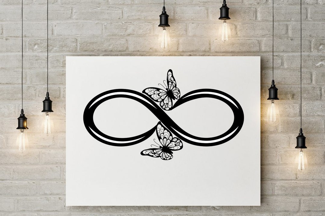 Elegant Butterfly Infinity Symbol Design Clipart SVG PNG High Quality ...