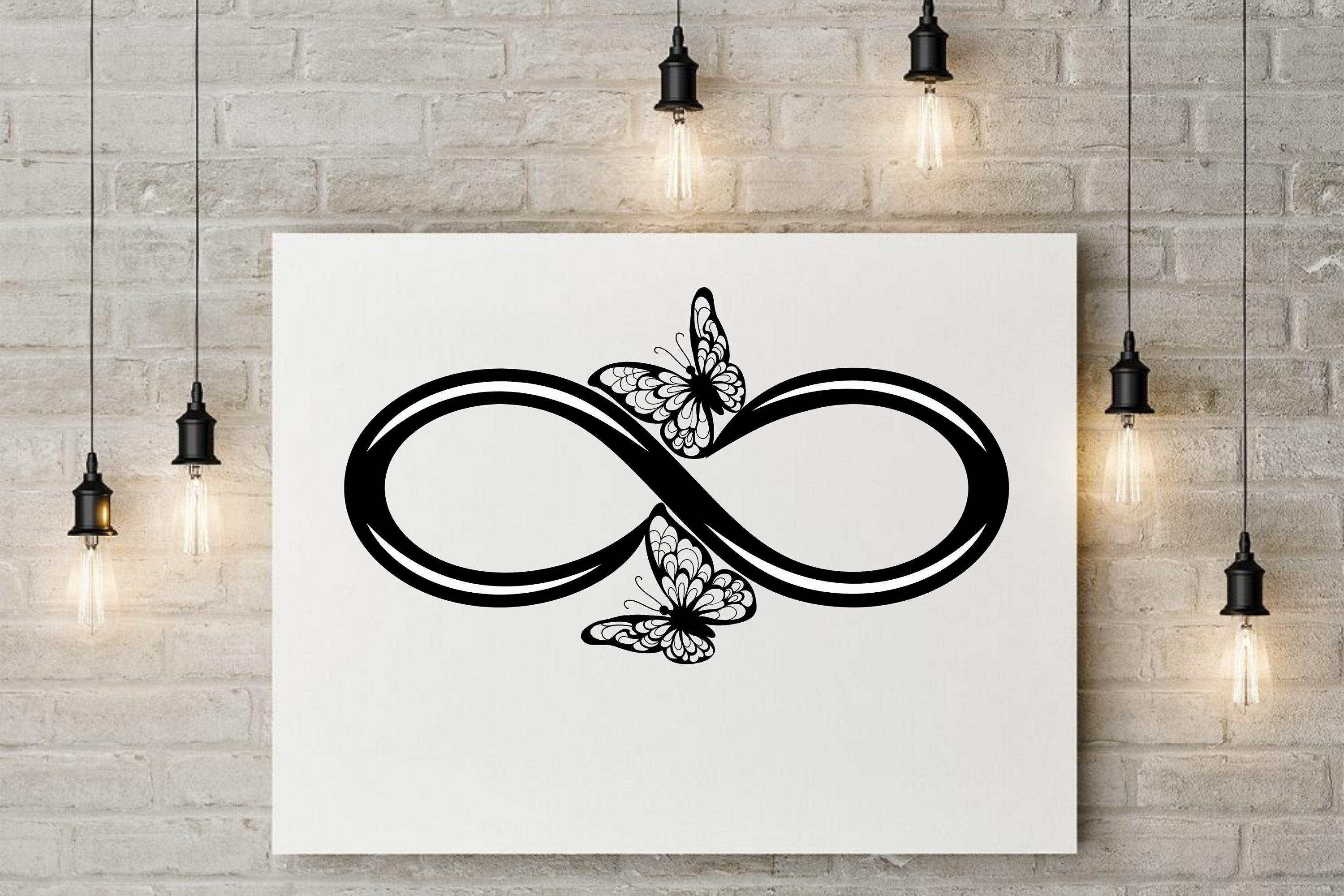 Elegant Butterfly Infinity Symbol Design Clipart SVG PNG High Quality ...