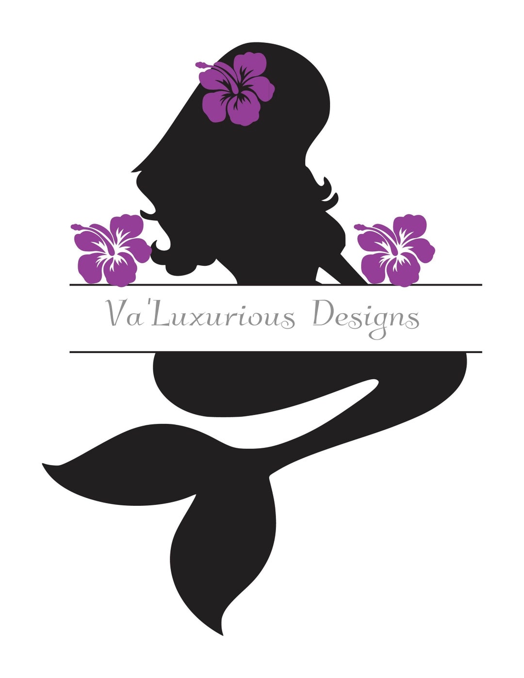 Mermaid Monogram Clipart SVG AI High Quality - Etsy