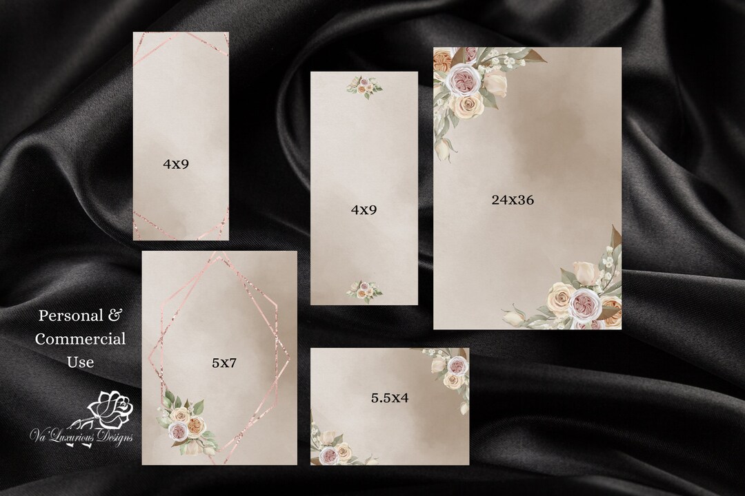 Digital Download DIY Blank Template Invitation Bundle Boho Tan ...
