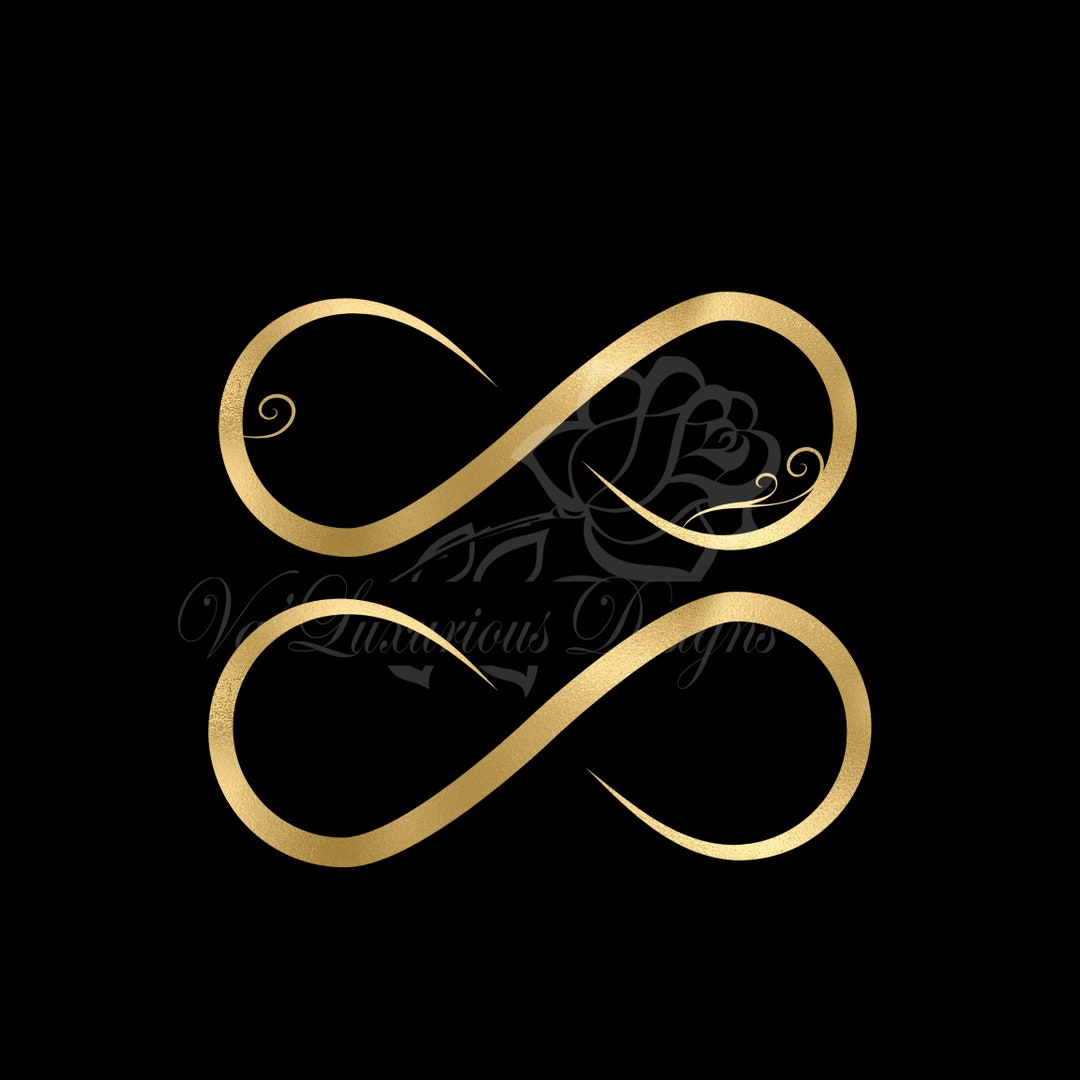Gold Infinity Symbol Sign Swirl Foil Texture PNG Clipart Download - Etsy