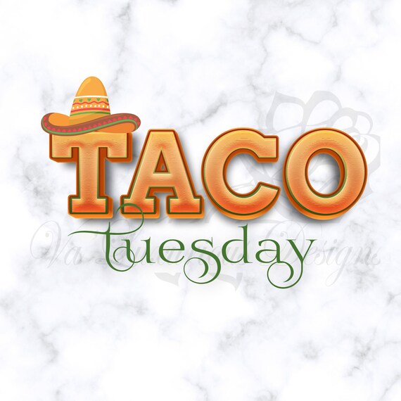Taco Tuesday PNG Download Mexican Hat Clipart - Etsy