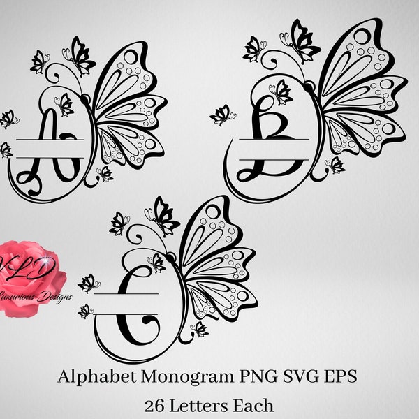 Butterfly Monogram - Etsy