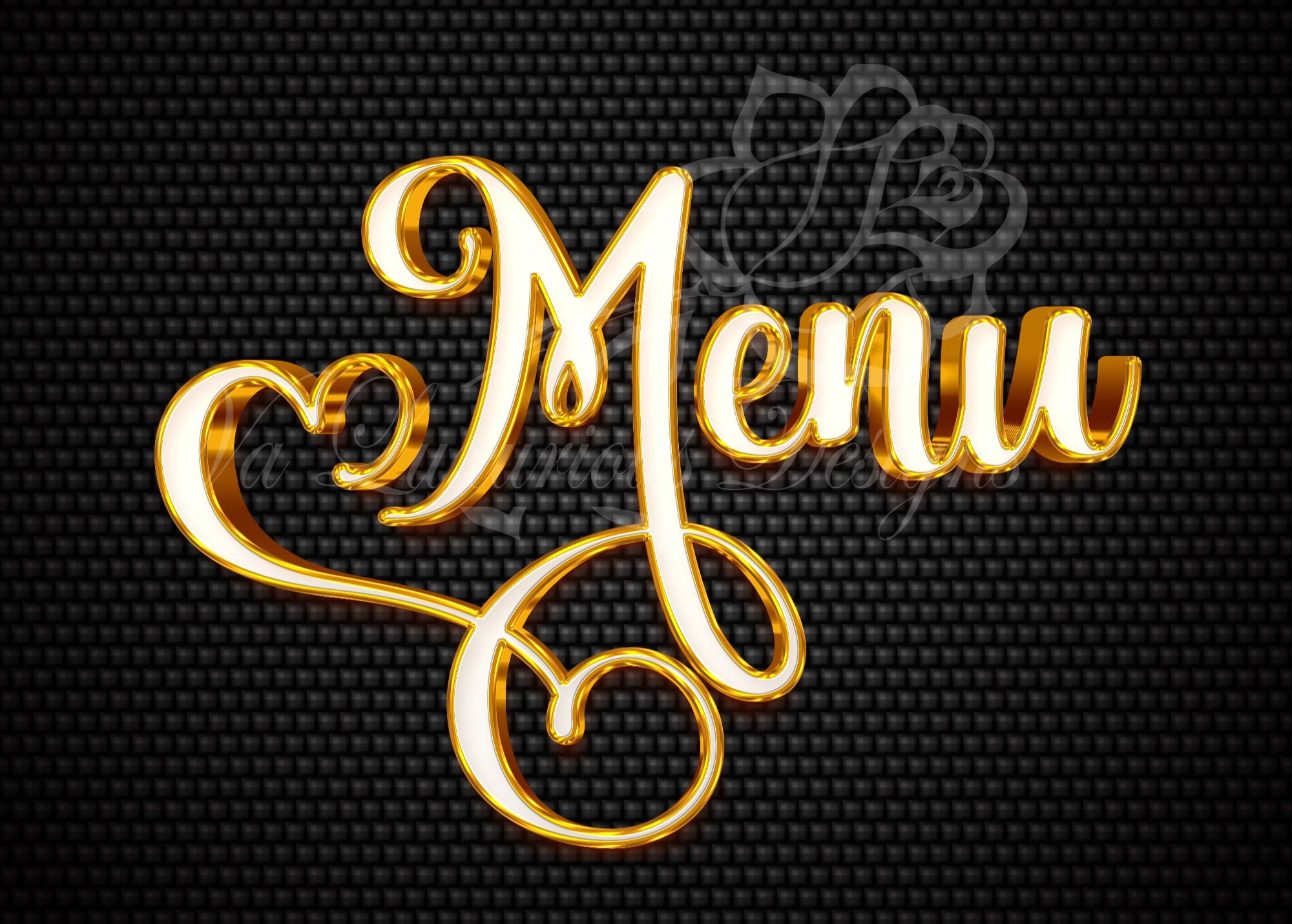Menu 3D Clipart Text - Etsy
