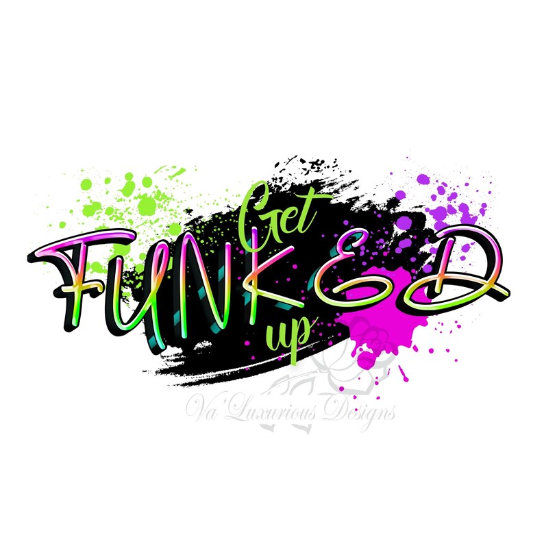 90's 80's Theme Party Clip Art Get Funked up PNG Splash Clipart PNG ...