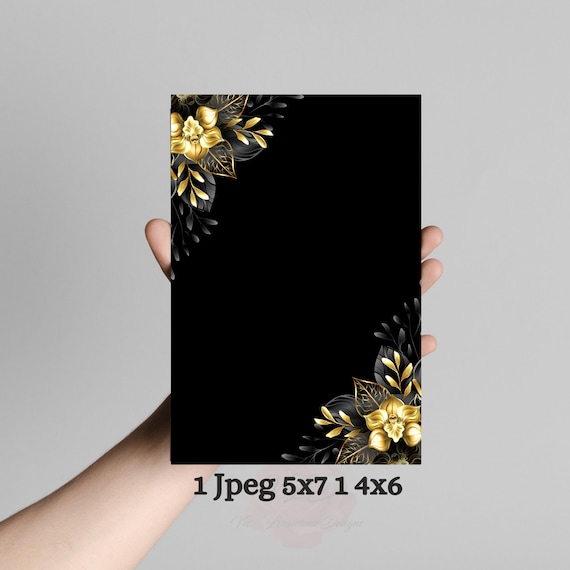 Blank Black Invitation Card Design