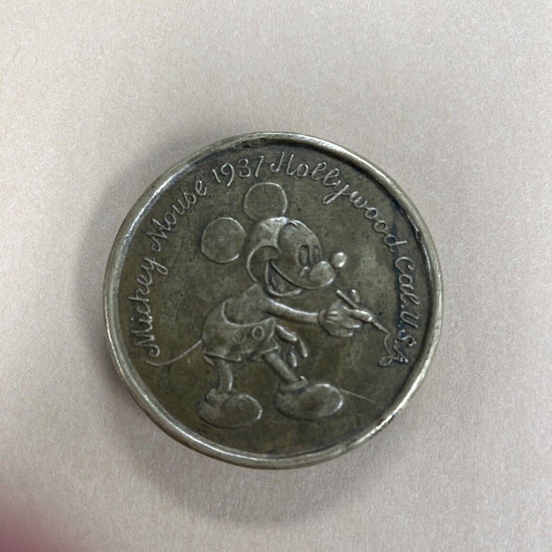 Brass MICKEY MOUSE Belt Buckle Circa 1970’s - Hollywood Sun Rubber Co ...