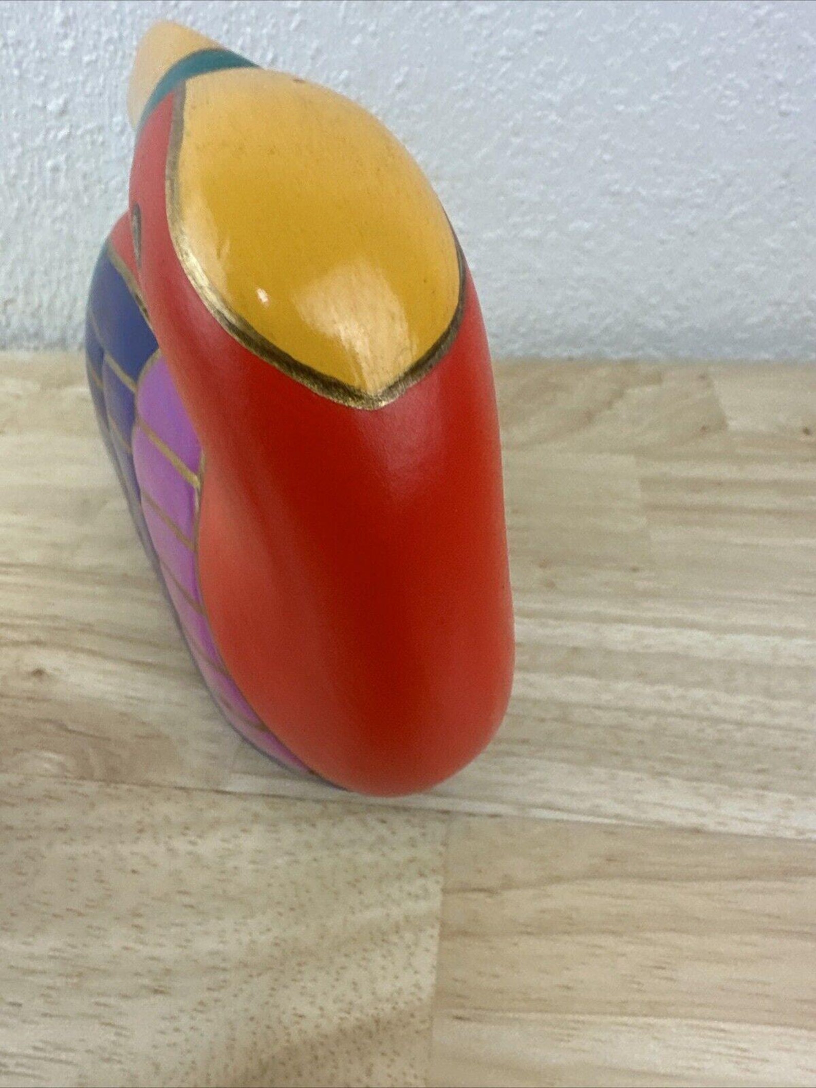 Vintage Laurel Burch Toucan Bird Wooden Folk Art Hand Carved Shelf ...