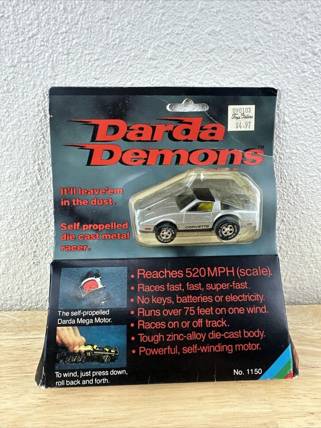 Darda Demon 11150 New in Box Corvette Silver Self Propelled Diecast Car ...