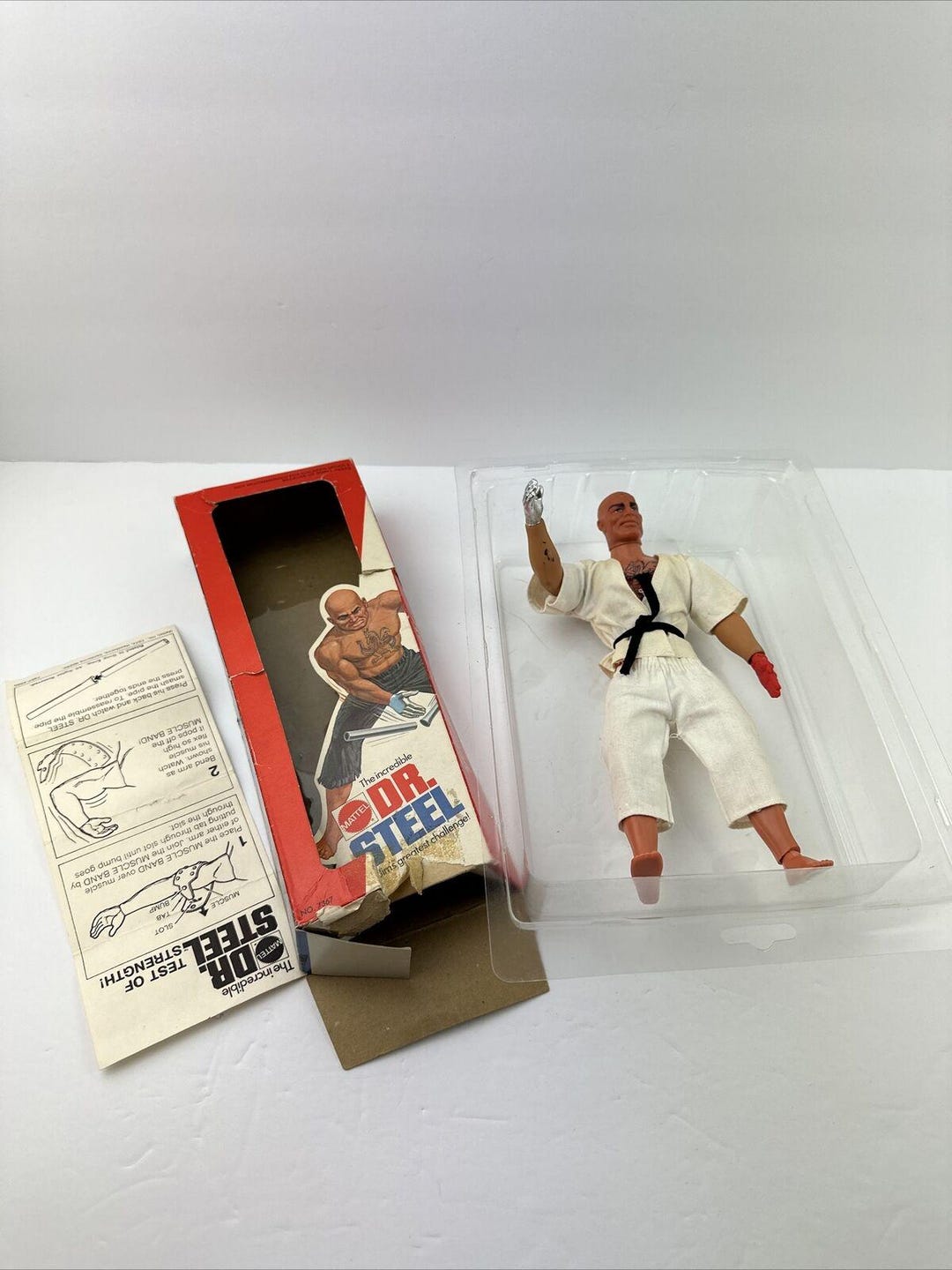 Vintage Big Jim Dr Steel ACTION FIGURE W/chopping Hand Mattel 1971 Hong ...