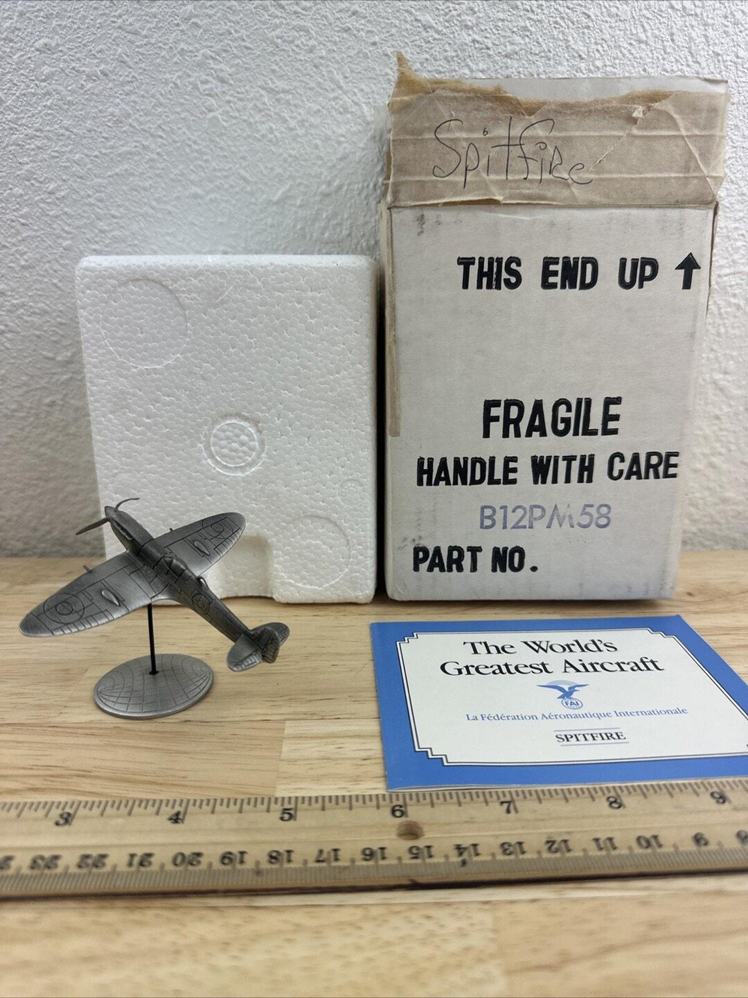 Franklin Mint the Worlds Greatest Aircraft Collectible Pewter Spitfire ...