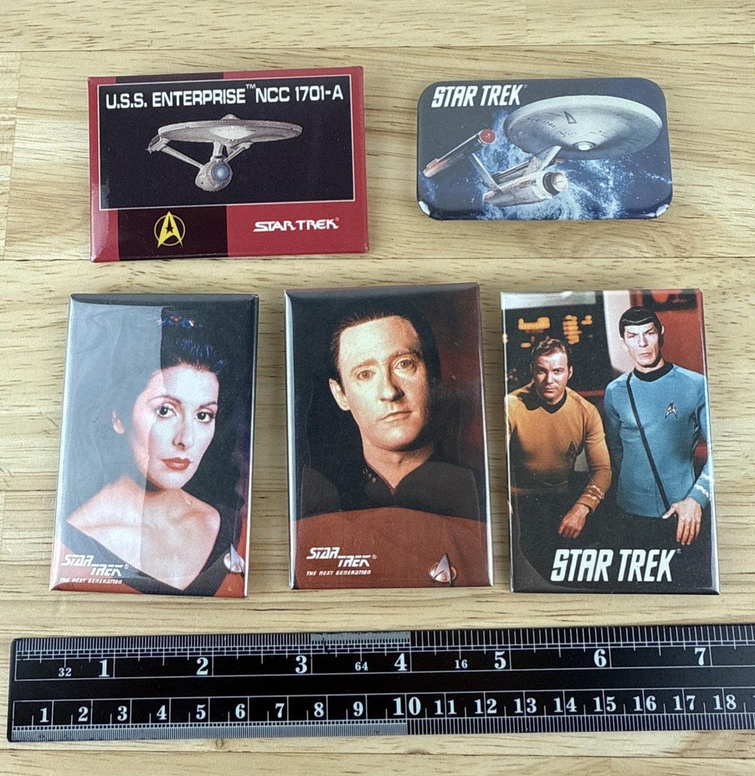 5 Star Trek Creation Convention Lapel Hat Pins Next Generation Crew ...