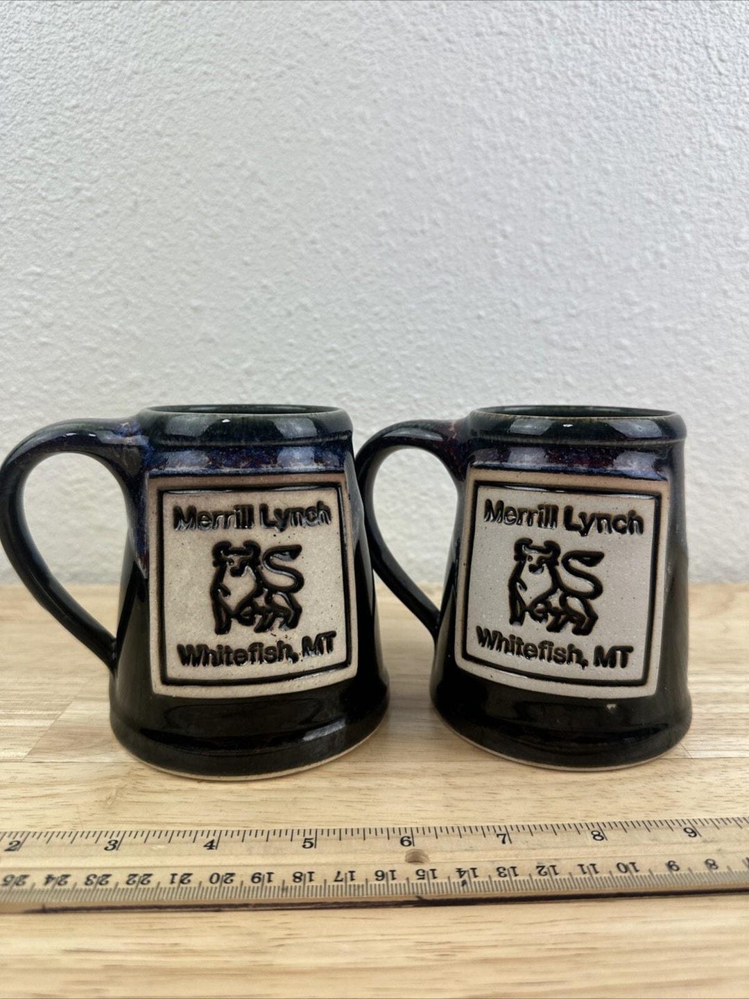 Merrill Lynch Whitefish MT Cow Buffalo Coffee Mug Drinkware Handmade ...