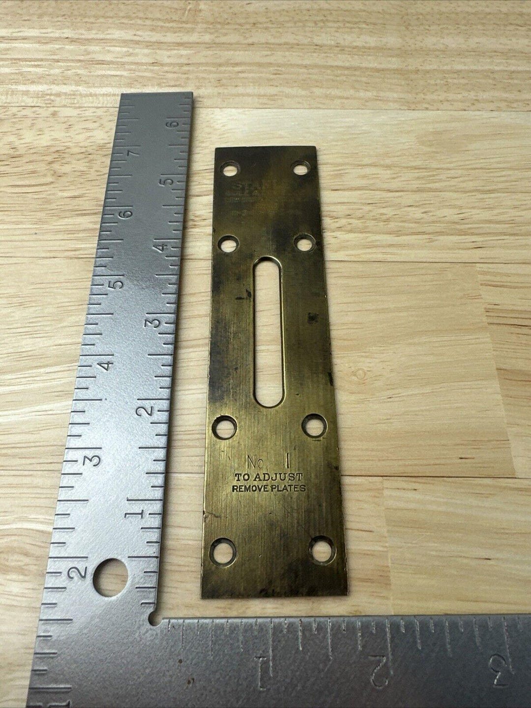 Antique Stanley Rule & Level Co. No. #1 Brass Plate Replacement Piece ...