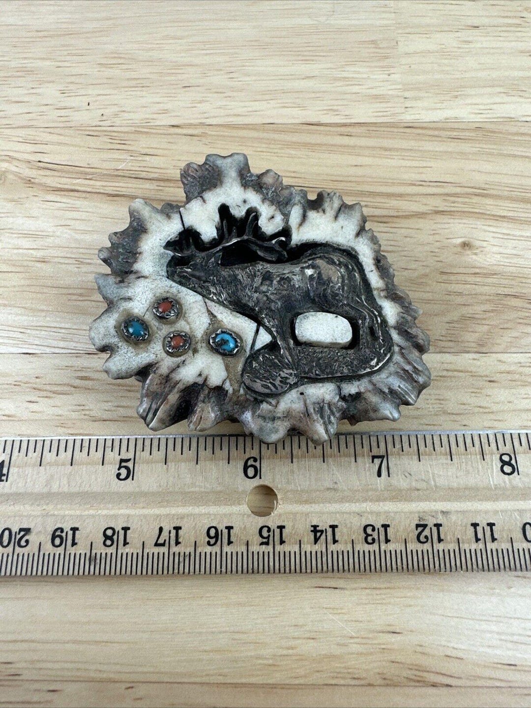 Hand Carved Elk Antler Burr Belt Buckle Inlay Animal - Etsy