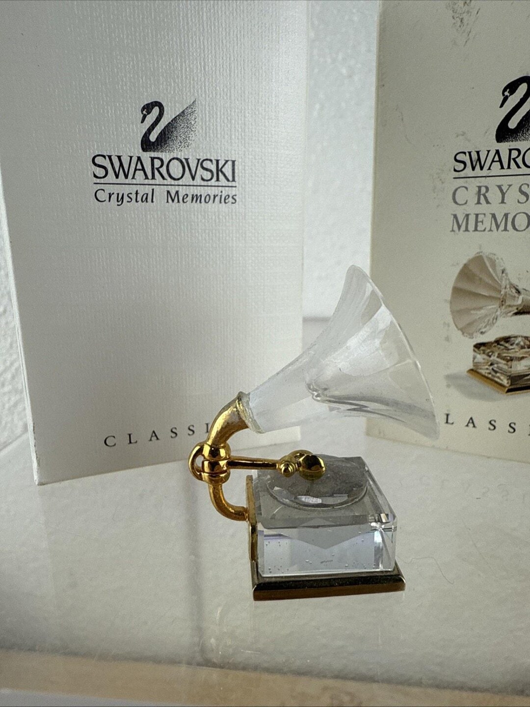 Swarovski Crystal Memories Vintage Gramophone Record Player With Box ...