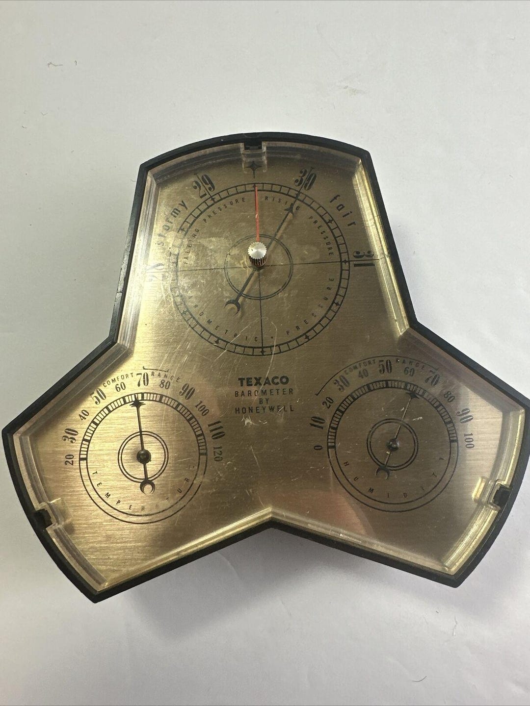 Vintage TEXACO Gas Oil Plastic Barometer by Minneapolis-honeywell - Etsy