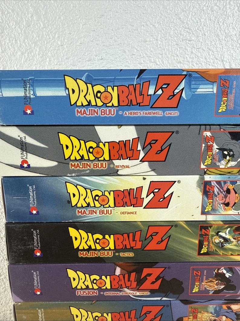 10 Mixed Dragon Ball Z VHS Tape Lot - Babidi, Fusion, Majin Buu, Series ...