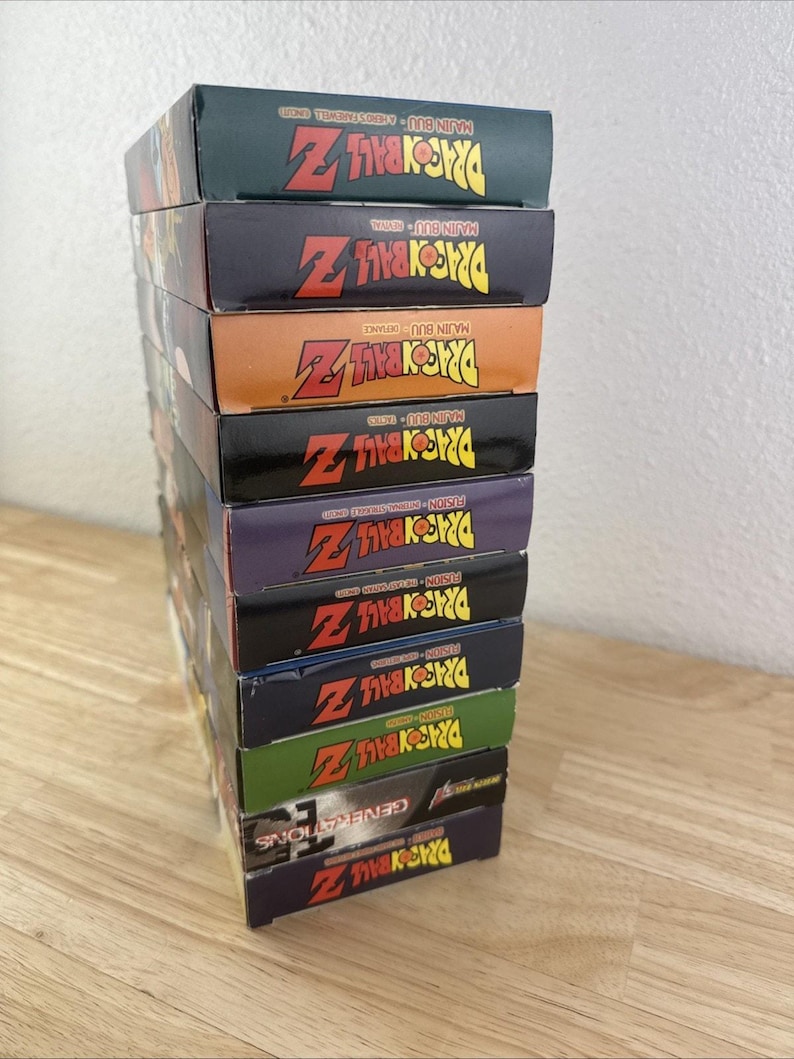10 Mixed Dragon Ball Z VHS Tape Lot - Babidi, Fusion, Majin Buu, Series ...