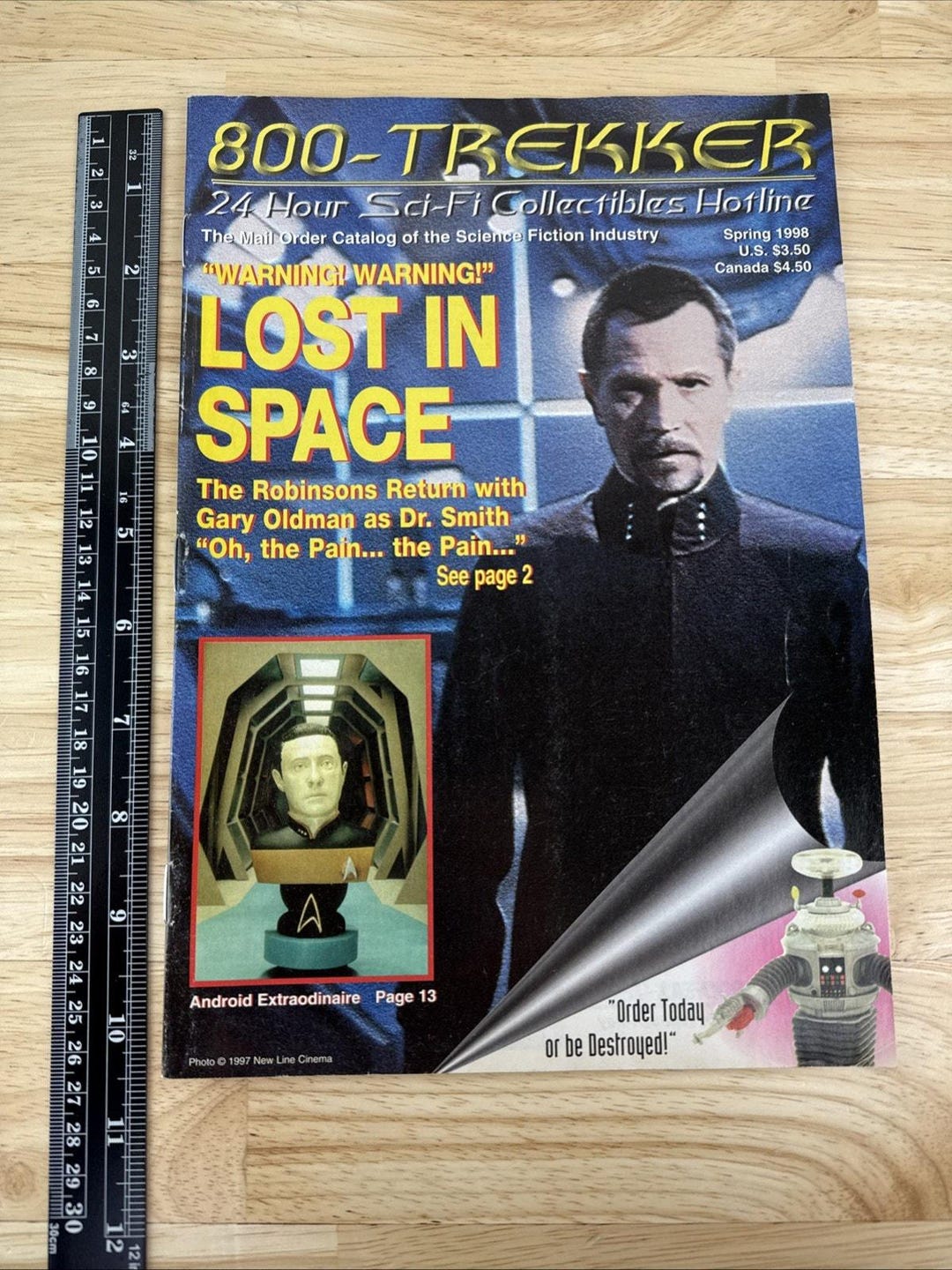 800-TREKKER 1998 Magazine Lost in Space Gary Oldman Trek 90s ...