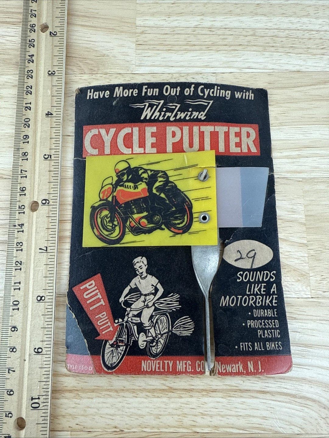 Whirlwind Cycle Putter Sound Like A Motorbike on Card Vintage Bike ...
