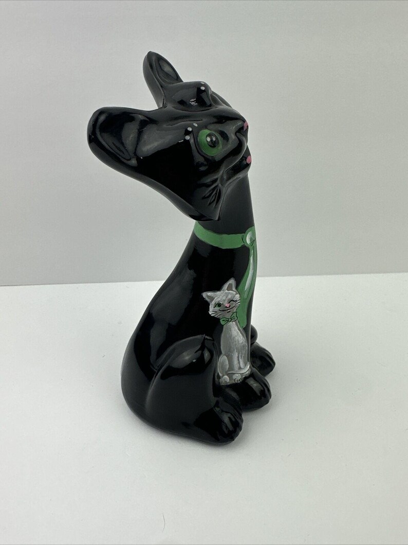 Fenton Winking Cat Martha Reynolds Hand Painted Signed 45/50 Bowtie ...