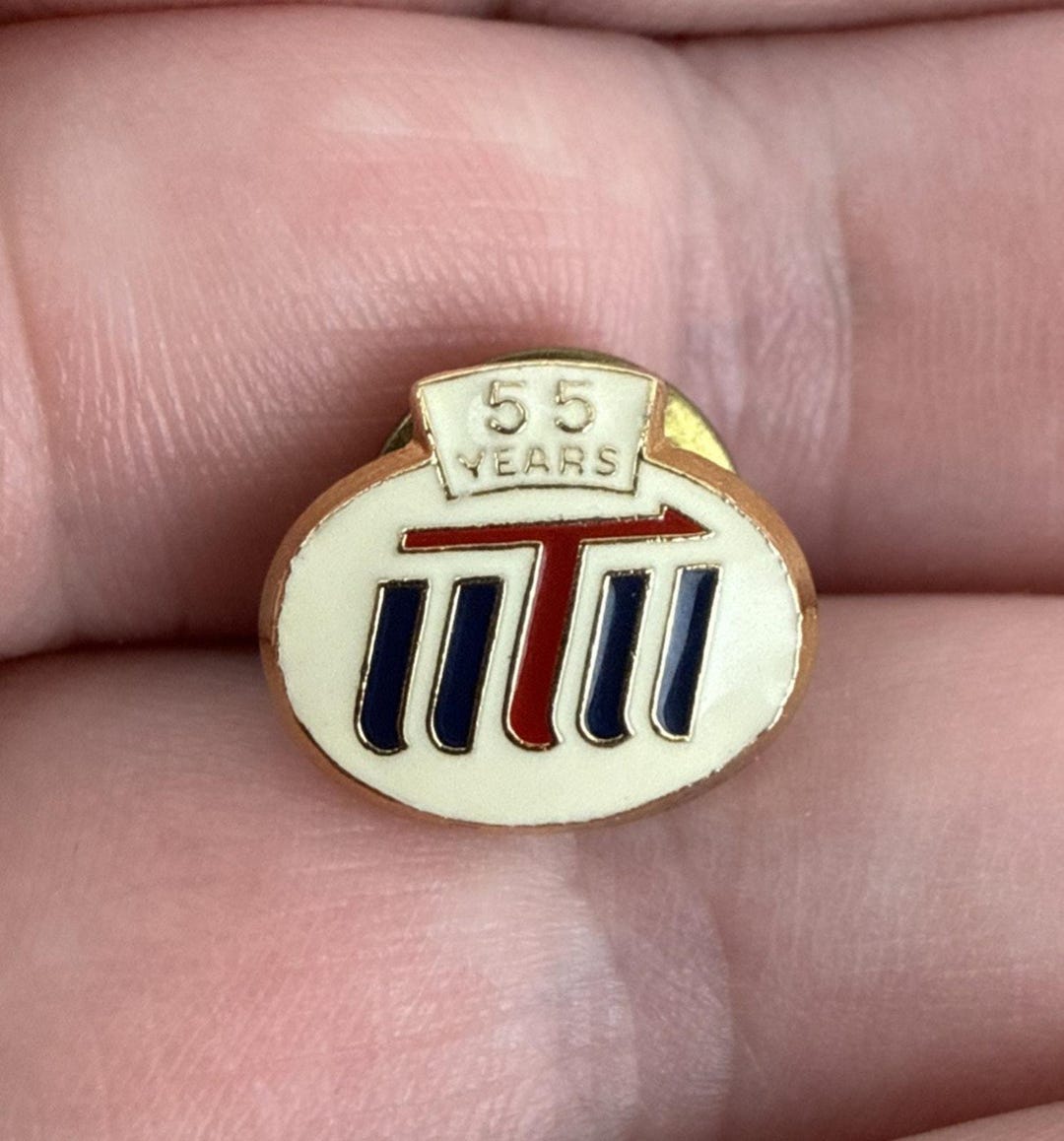 Vintage UTU United Transportation Union 55 Year Service Lapel Pin Labor ...