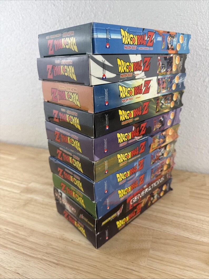 10 Mixed Dragon Ball Z VHS Tape Lot - Babidi, Fusion, Majin Buu, Series ...