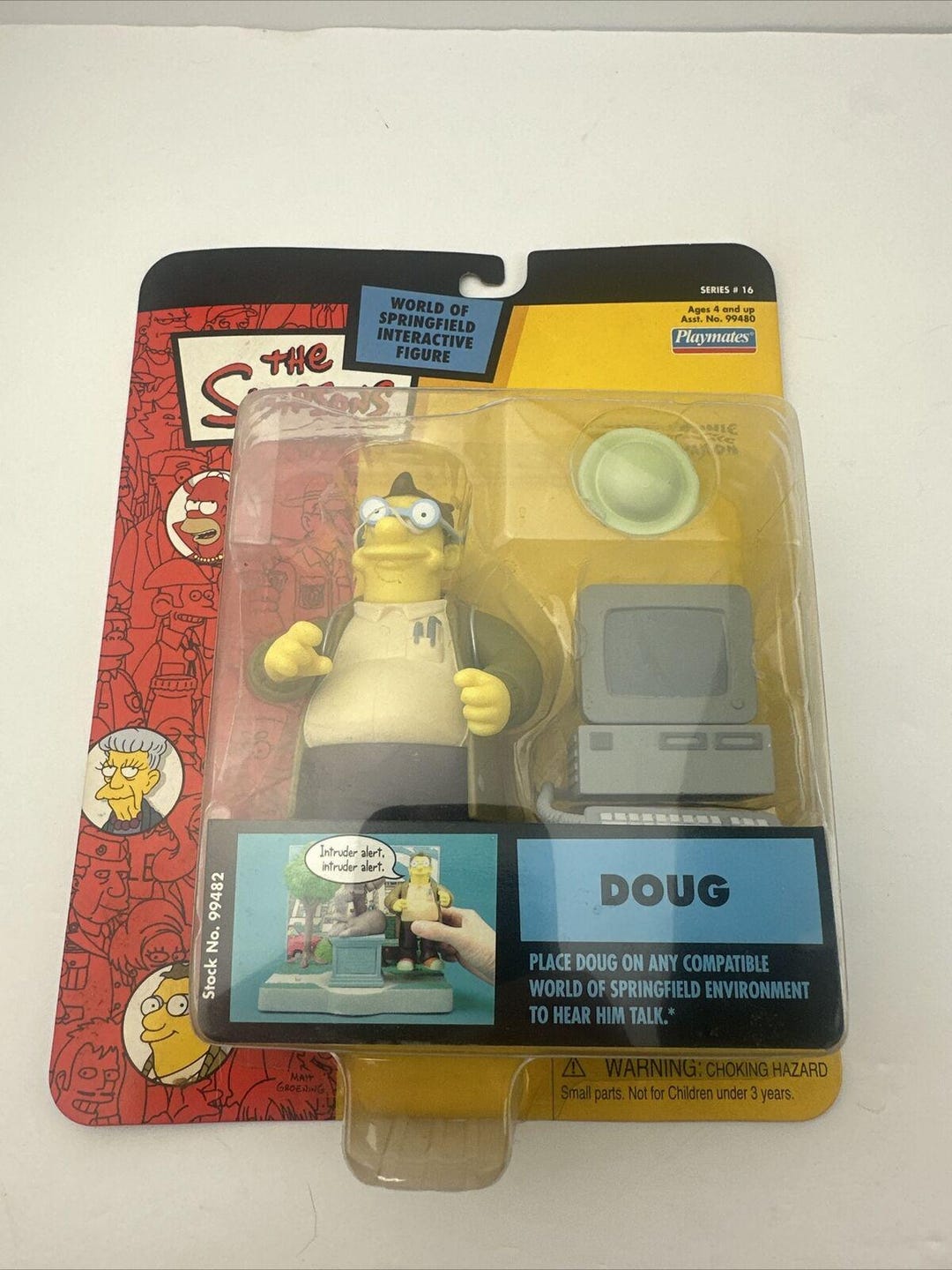 Playmates the Simpsons Doug Action Figure WOS Intelli-tronic MOC Series ...