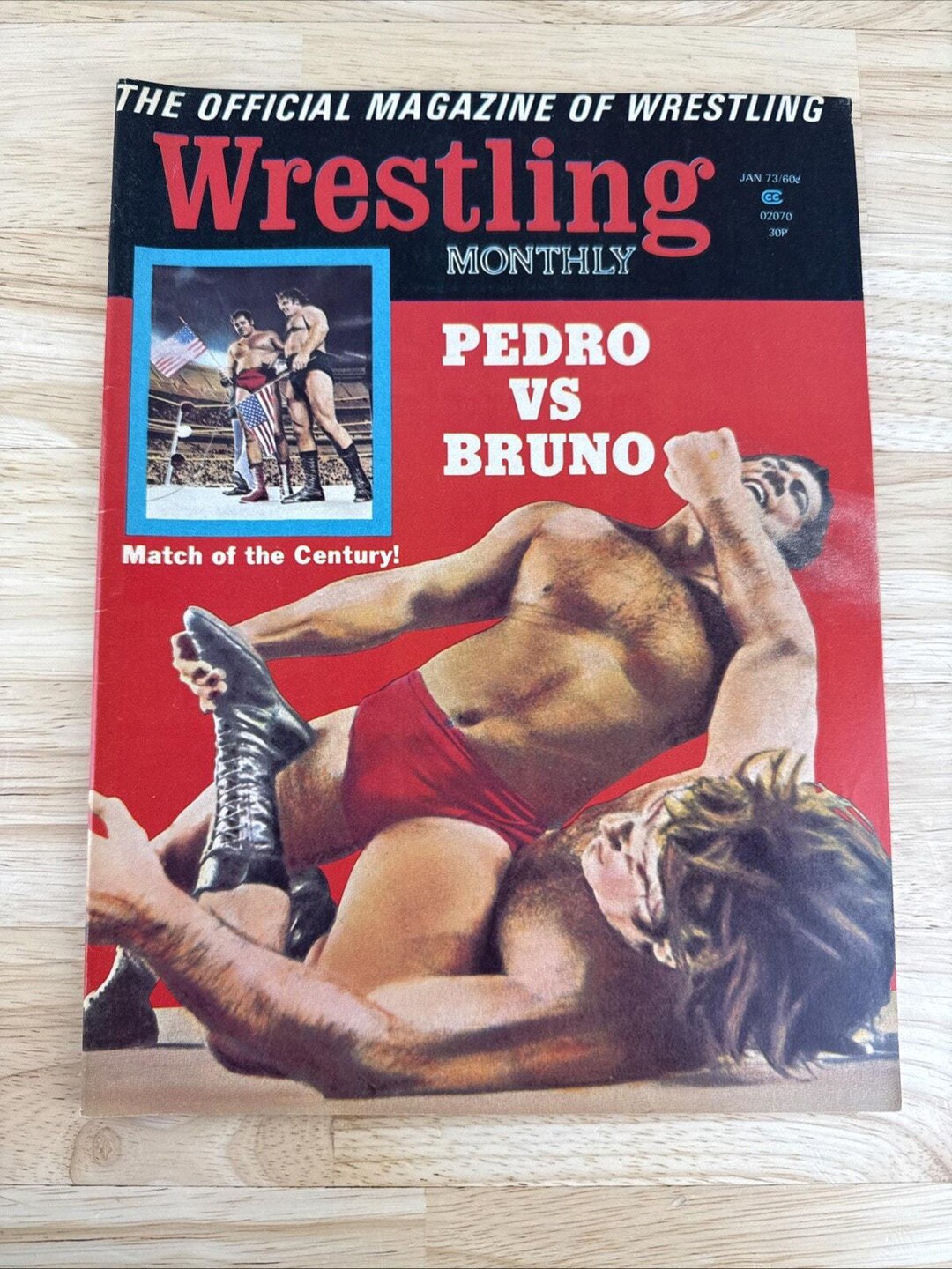 Wrestling Monthly Magazine January 1973 Pedro Vs. Bruno Scoggins Mr. X ...
