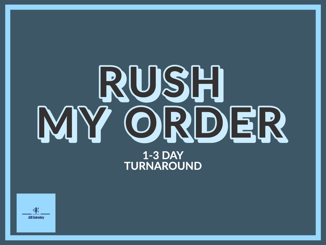 ASB Embroidery Rush My Order - Etsy