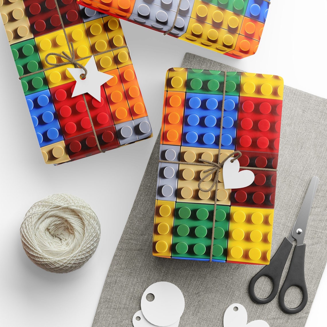 Lego Style Wrapping Paper, Legos Paper, Kids Gifts, Cute Gift Wrap ...