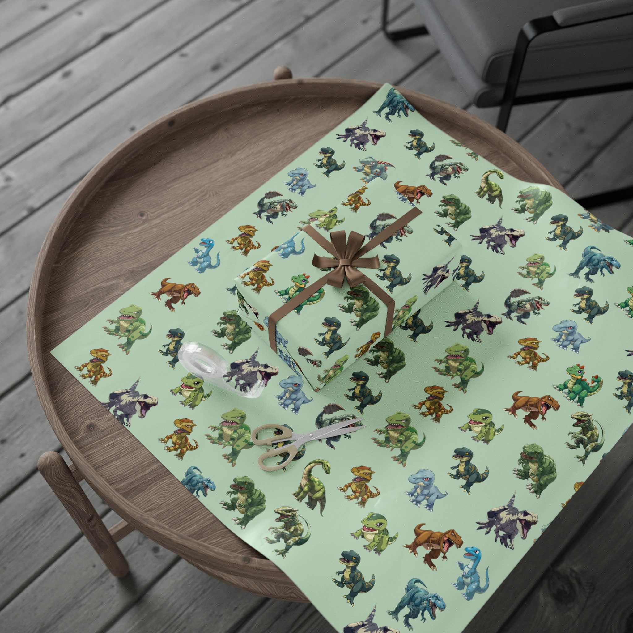 Dinosaur Wrapping Papers, T-rex, Dino Paper, Dinosaur Gifts - Etsy