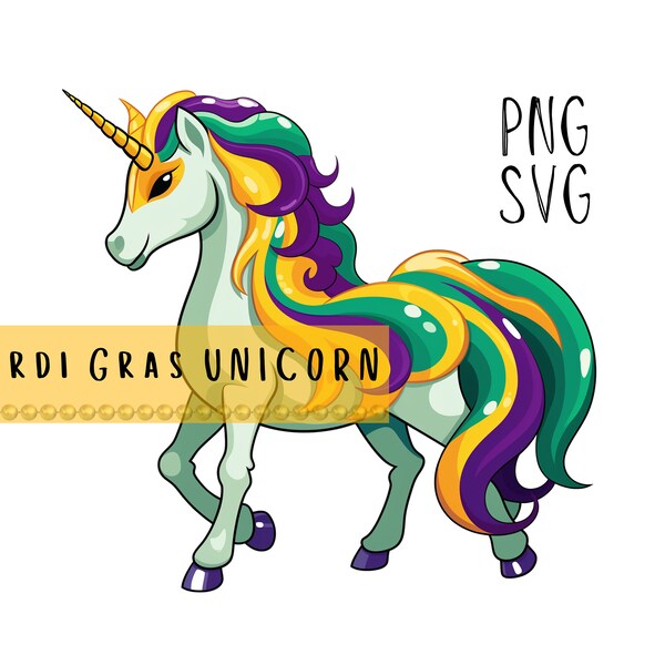 Mardi Gras Unicorn - Etsy
